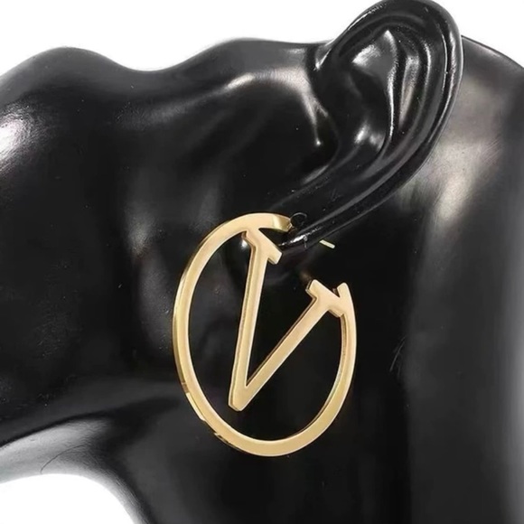 Jewelry | New Golden Letter Hoops | Poshmark